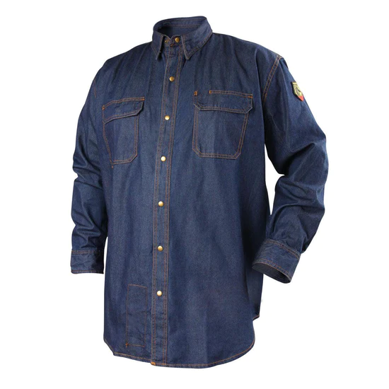 Black Stallion FR Denim Work Shirt – FS8-DNM | Millerwelds
